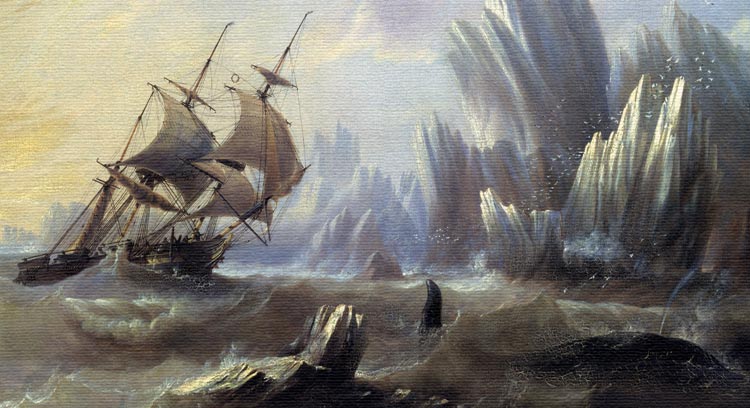 MARINEBILD WALJAGD POLARMEER CARMICHAEL LEINWAND Sxz12